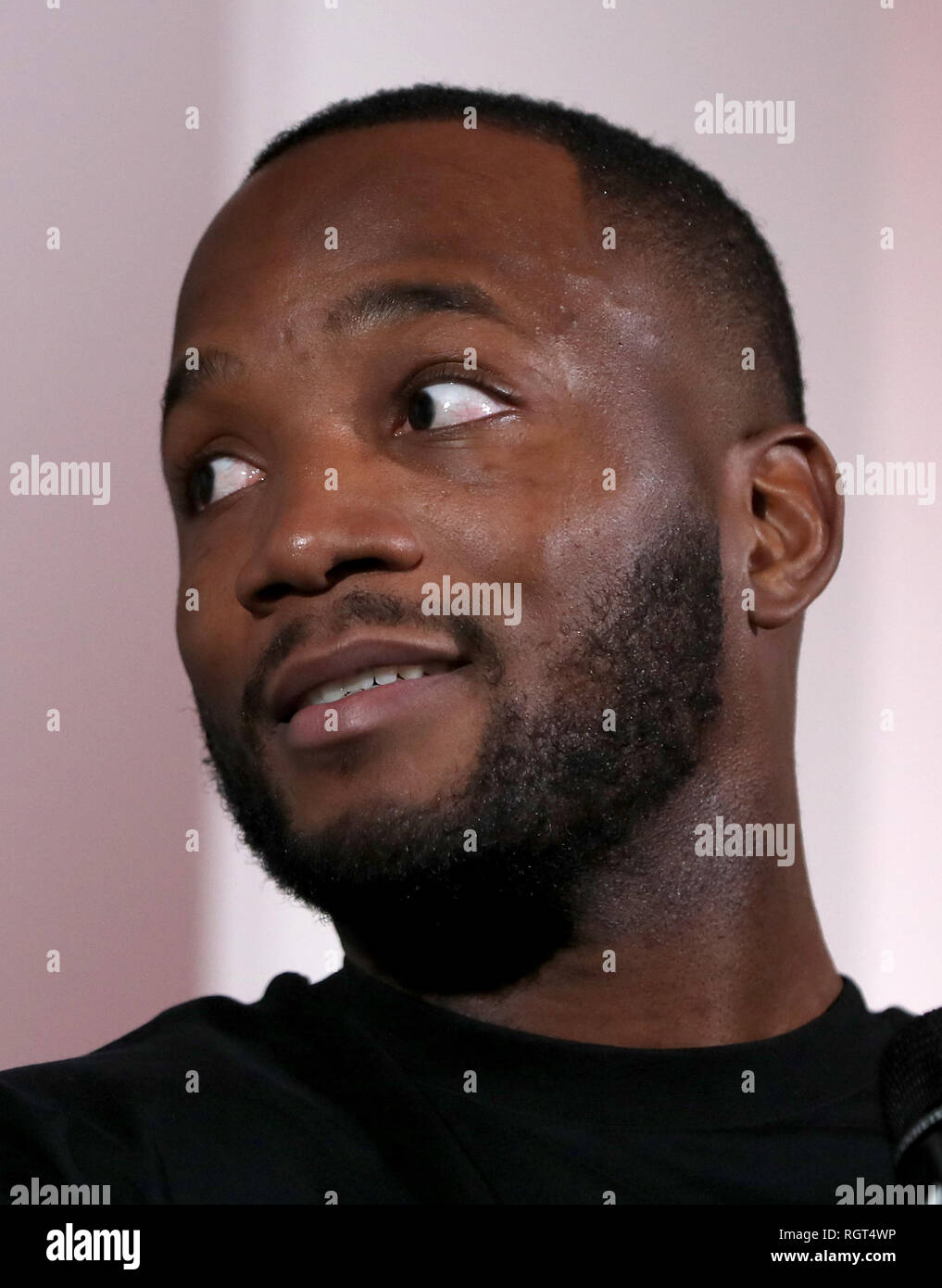 Leon edwards during the press conference at bt tower hi-res stock ...