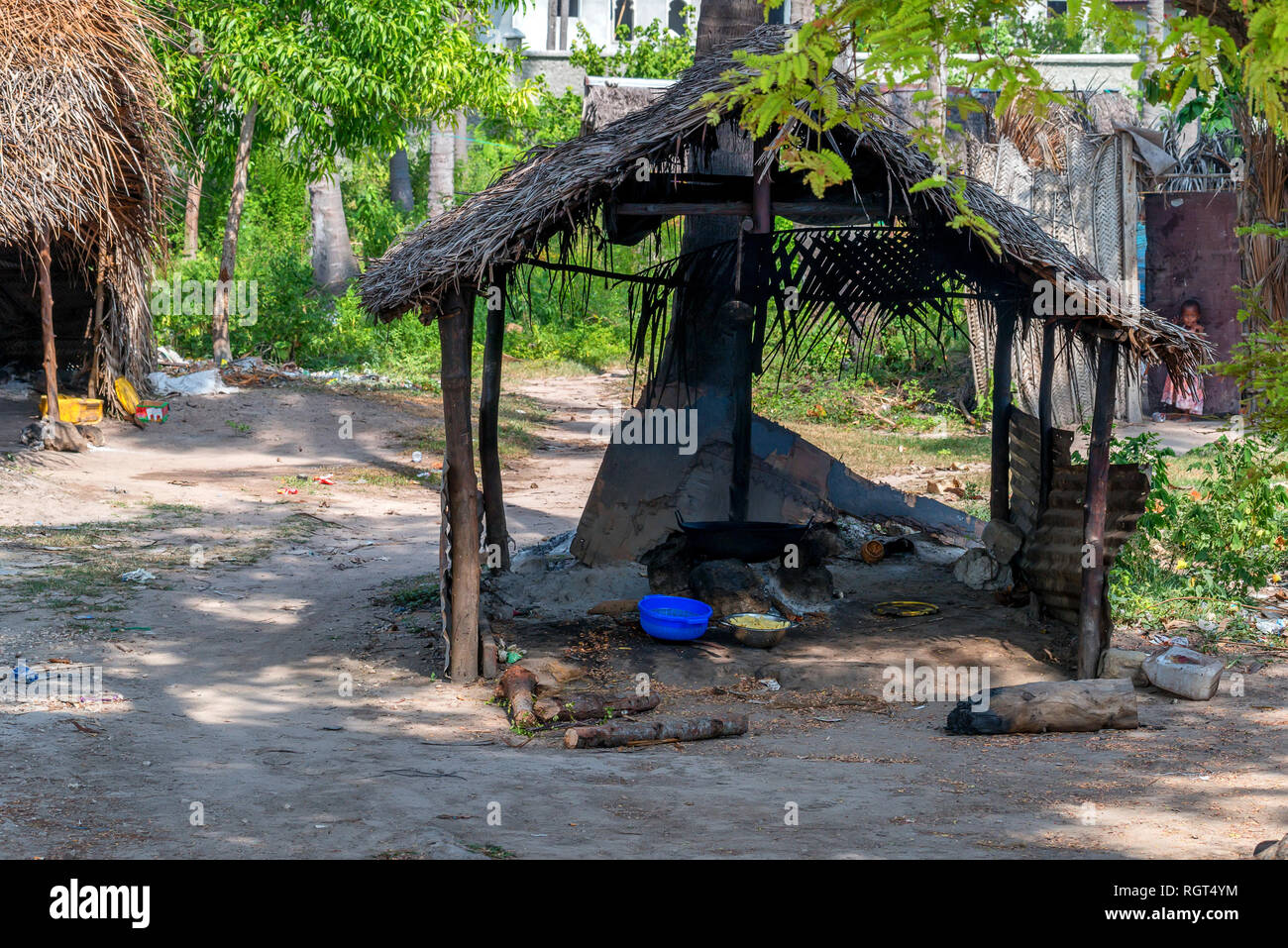 View of slums with dirty hut in Zanzibar, Africa Stock Photo - Alamy
