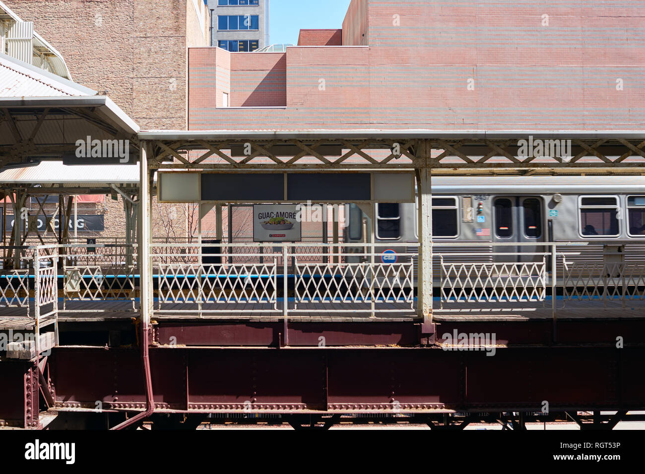 CHICAGO, IL - CIRCA MARCH, 2016: a CTA subway station. Chicago Transit ...