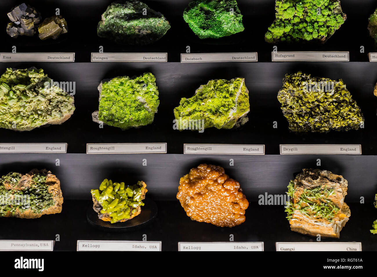3 SEPTEMBER 2018, VIENNA, AUSTRIA: Collection of minerals of stones and ...