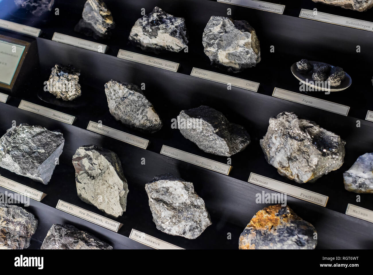 3 SEPTEMBER 2018, VIENNA, AUSTRIA: Collection of minerals of stones and ...