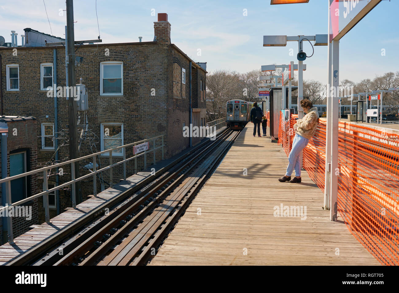 CHICAGO, IL - CIRCA MARCH, 2016: a CTA subway station. Chicago Transit ...