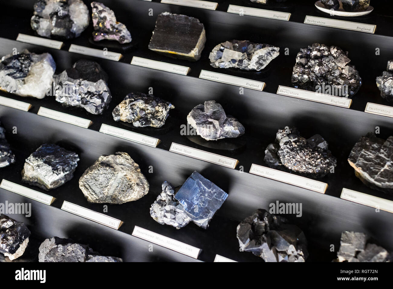 3 SEPTEMBER 2018, VIENNA, AUSTRIA: Collection of minerals of stones and ...