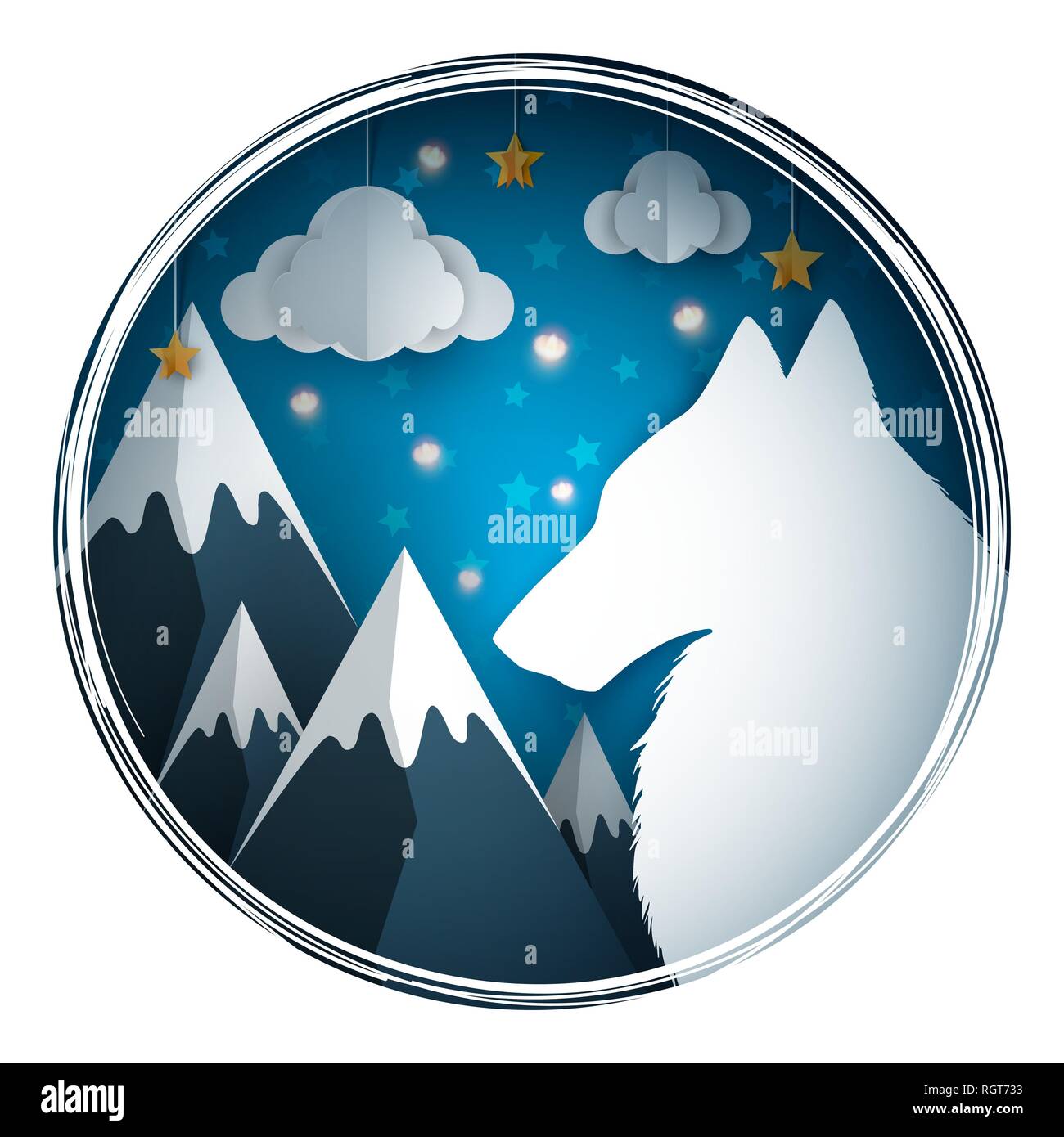 Wolf print hi-res stock photography and images - Alamy