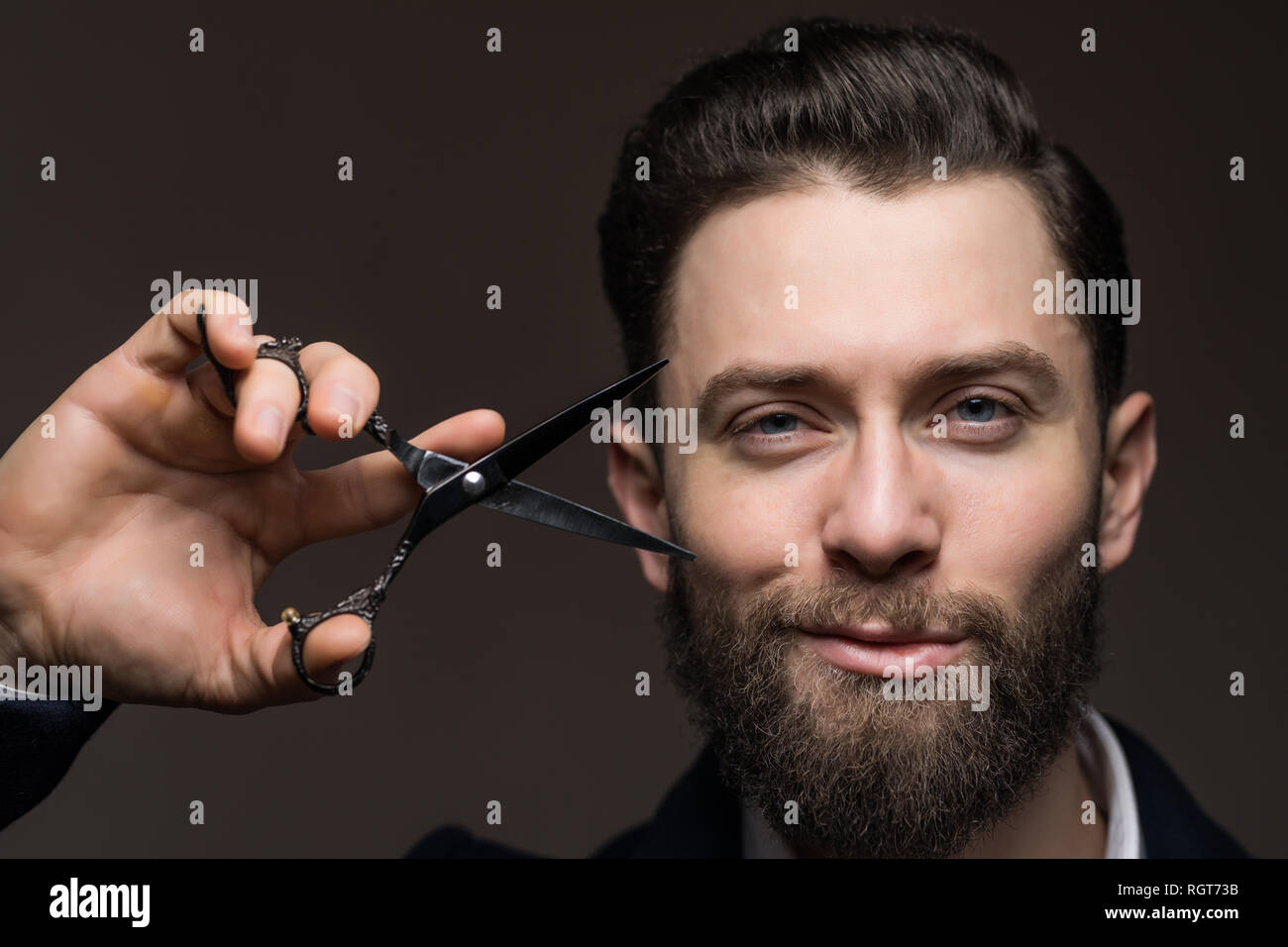 Modern mens haircut hi-res stock photography and images - Alamy
