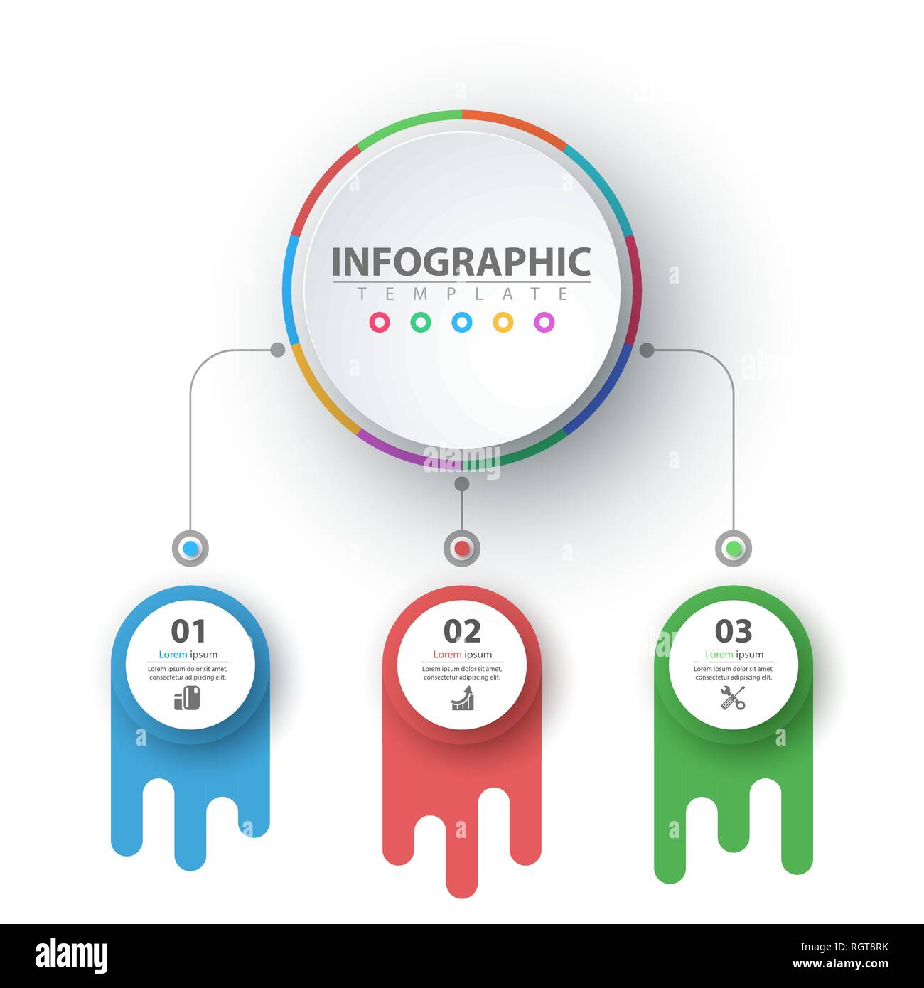 Vector origami flow chart infographic hi-res stock photography and ...