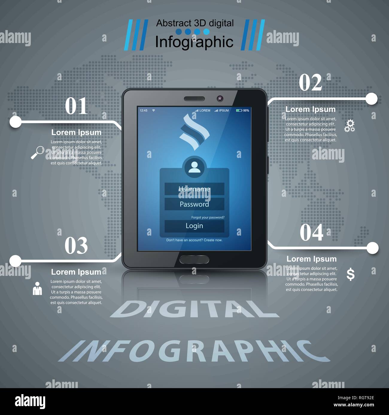 Business infographic. Digital tablet icon Stock Vector Image & Art - Alamy