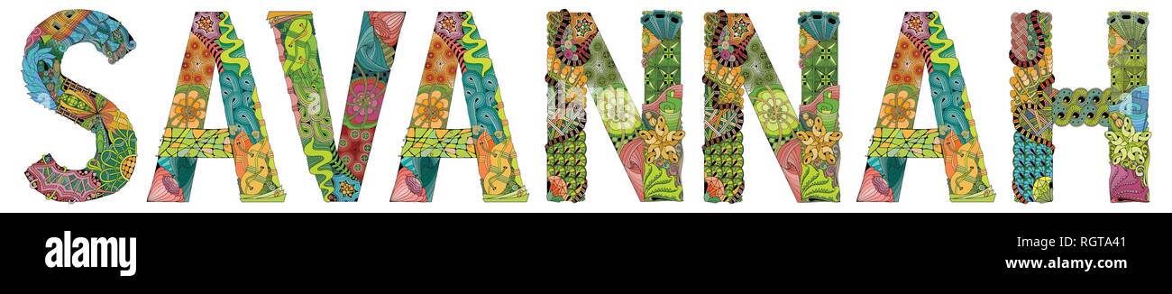 Savannah name Stock Vector Images - Alamy