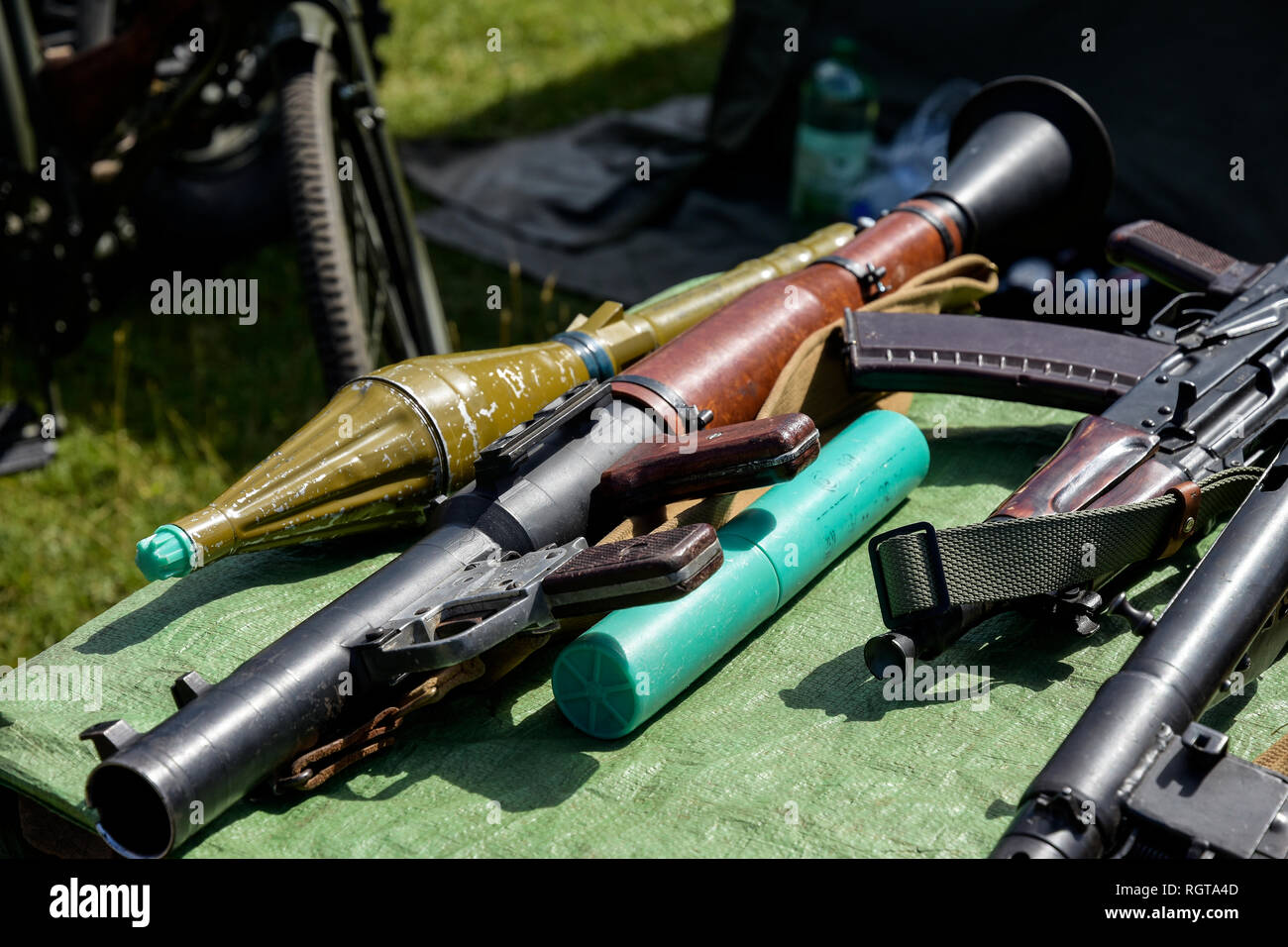 Weapons on display Military Show Armed Forces Day Derbyshire England ...