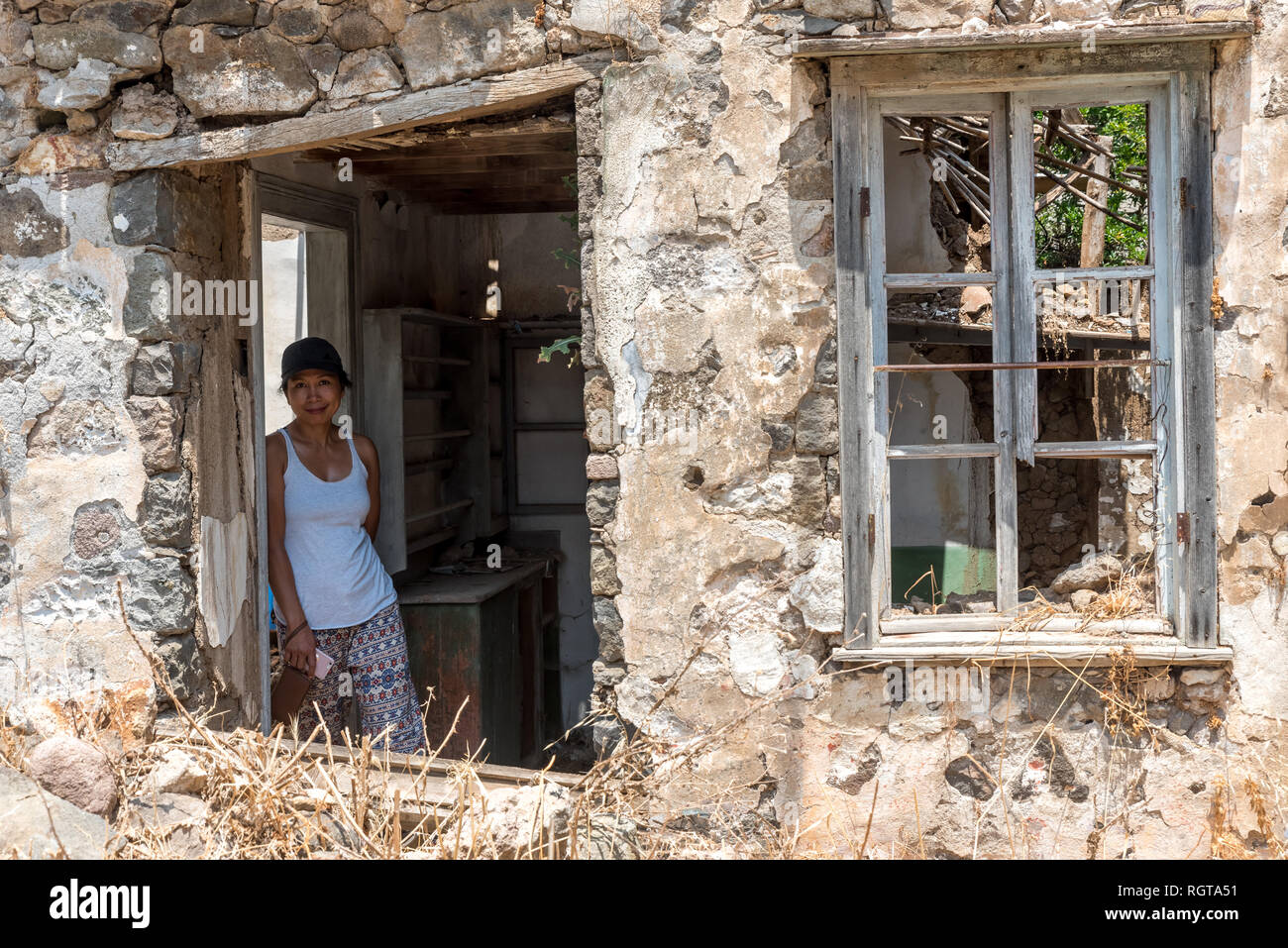 Greek village woman hi-res stock photography and images - Alamy