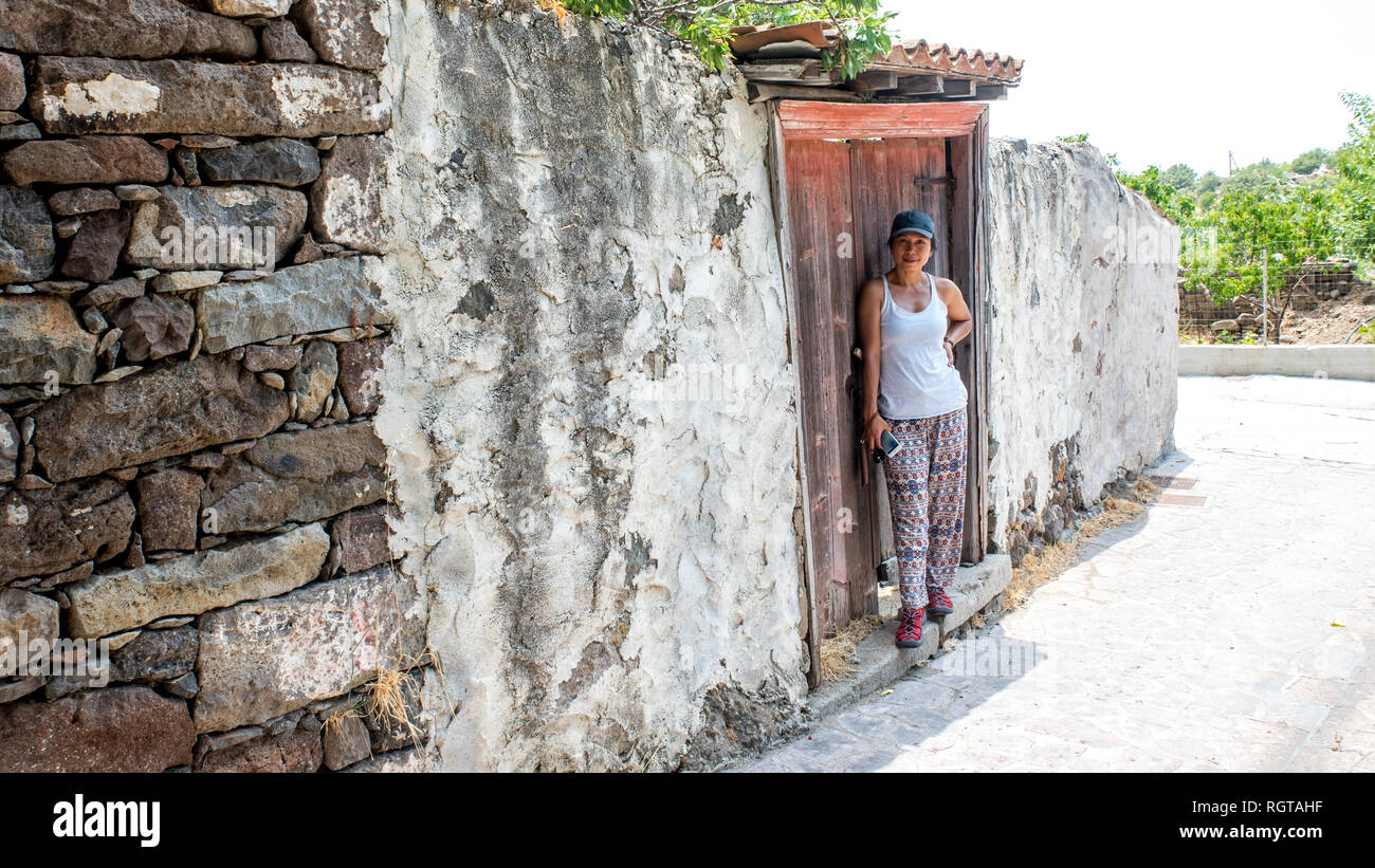 Greek village woman hi-res stock photography and images - Alamy