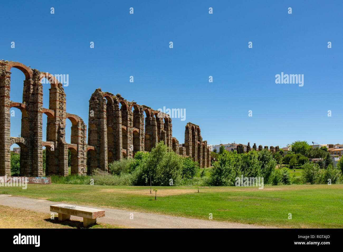 Merida, Badajoz, Spain; May 2015: Aqueduct of Los Milagros is World ...