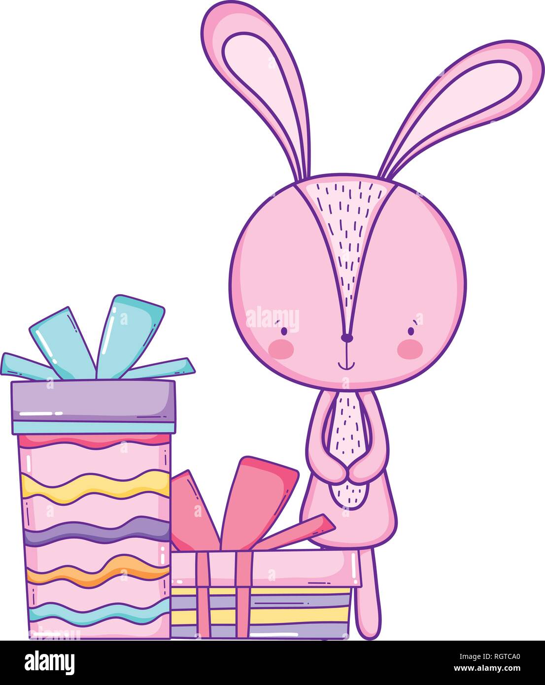 cute little rabbit character Stock Vector Image & Art - Alamy