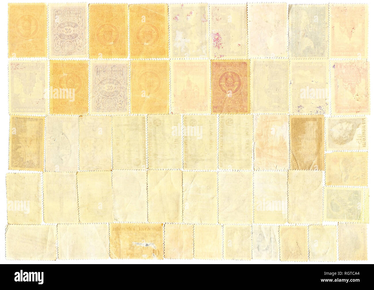 Blank post stamps collection as background Stock Photo - Alamy