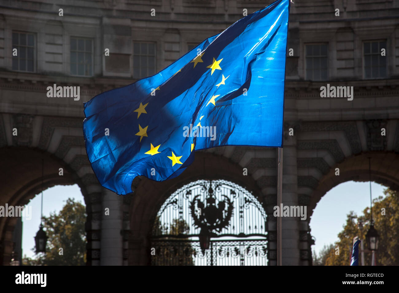 Fluttering in breeze at admiralty arch hi-res stock photography and ...