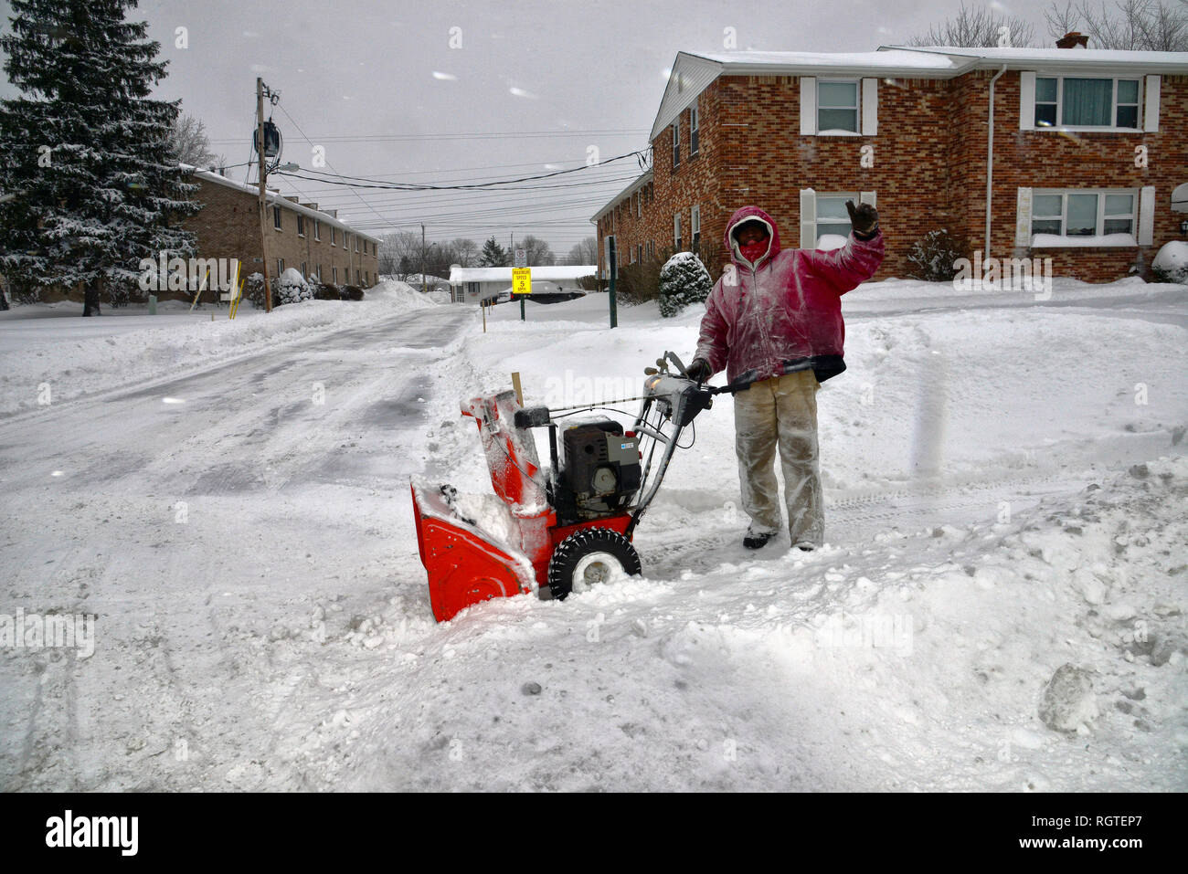 Extremely cold, snowy winter weather Stock Photo - Alamy