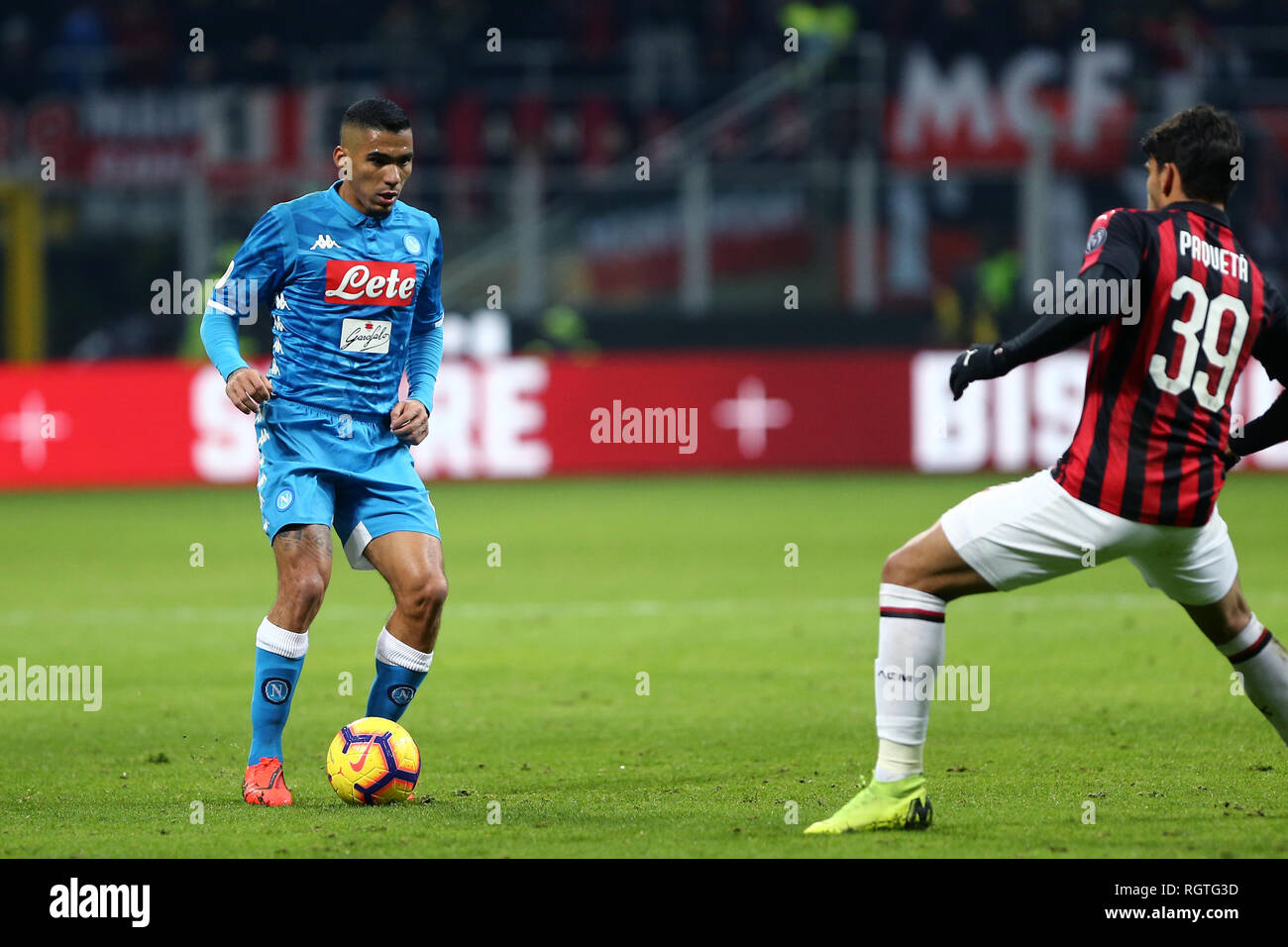 Milano, Italy. 26th January, 2019. Allan Marques Loureiro of Ssc Napoli ...