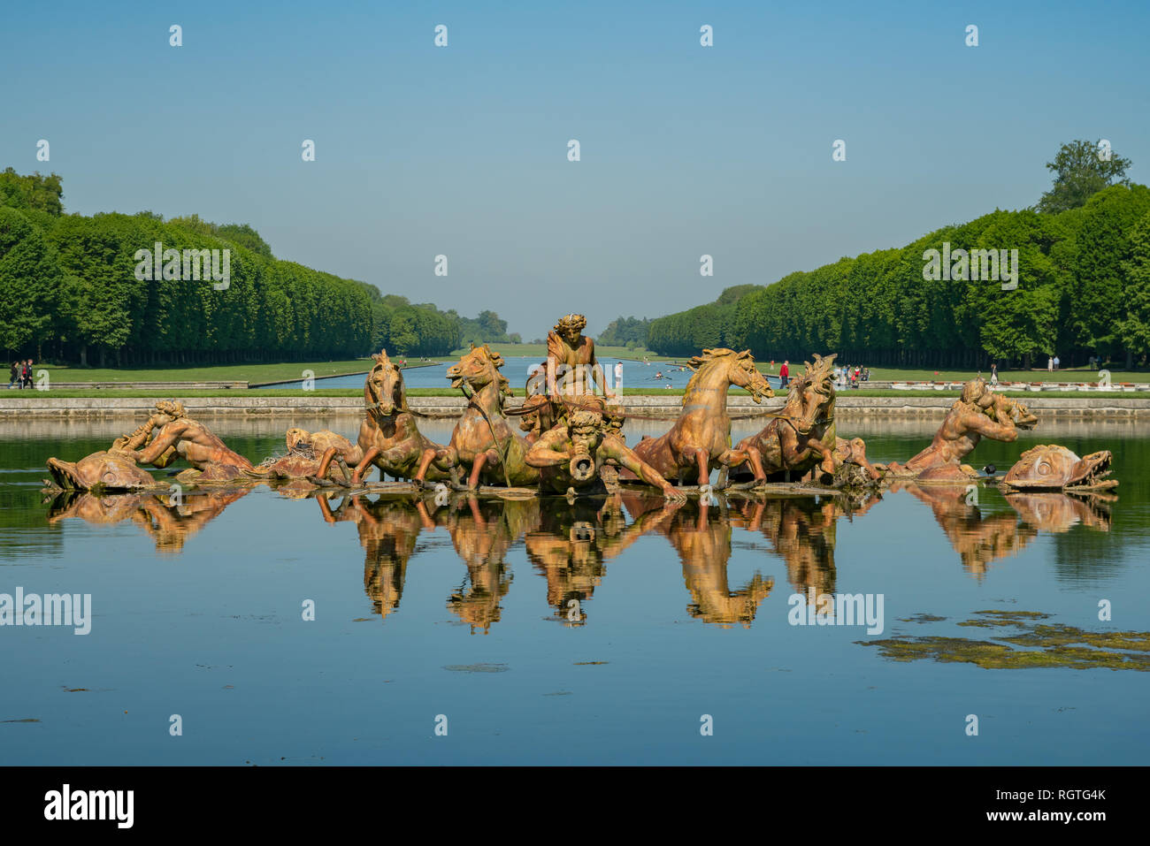 The beautiful Apollo Fountain of Place of Versailles at France Stock ...