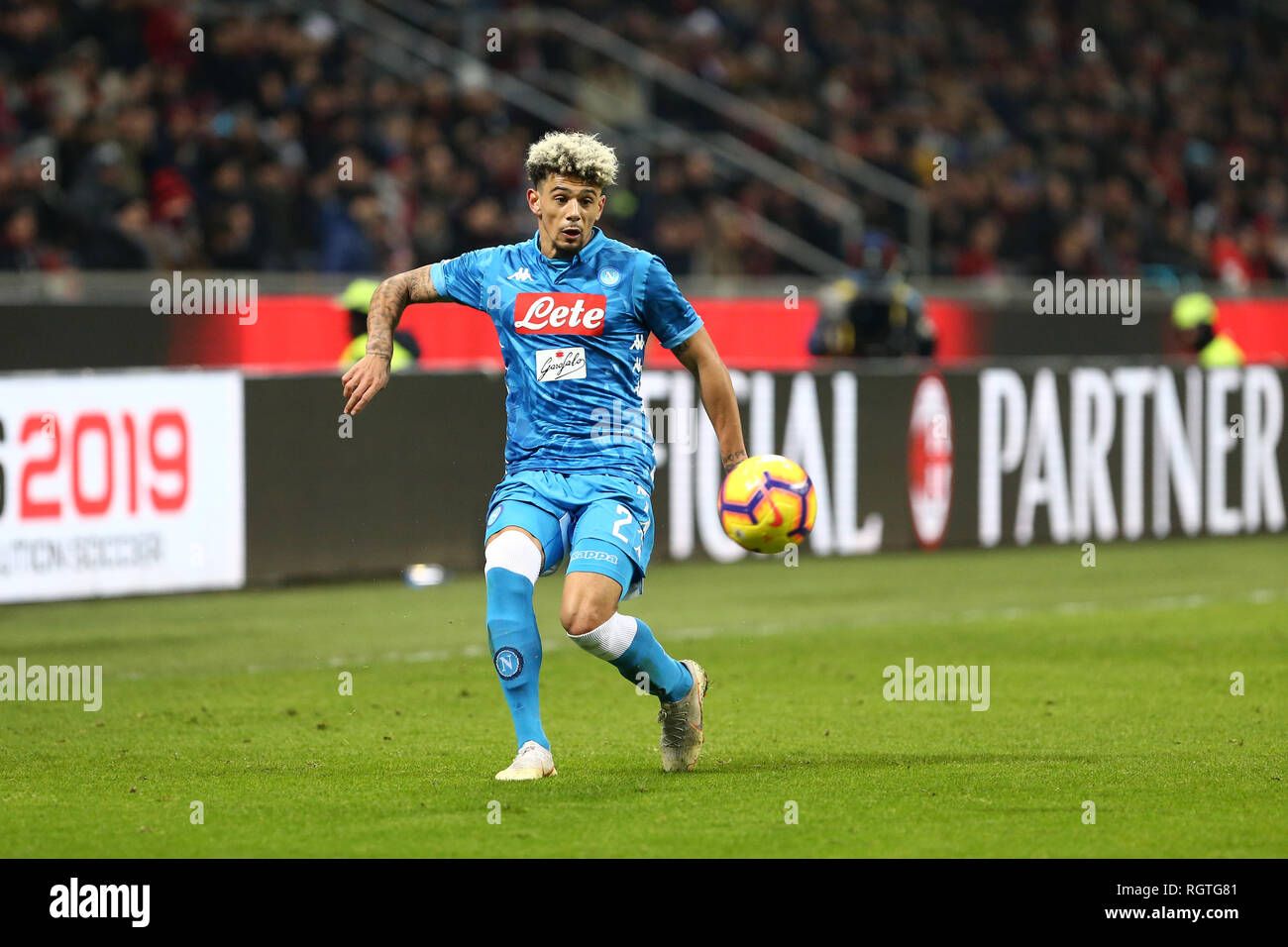 Milano, Italy. 26th January, 2019. Kevin Malcuit of Ssc Napoli in ...