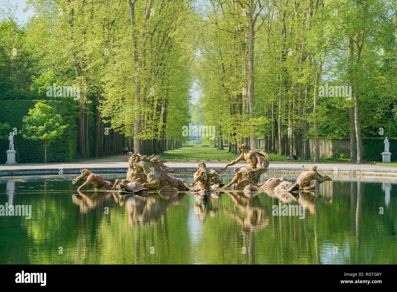 The beautiful Apollo Fountain of Place of Versailles at France Stock ...