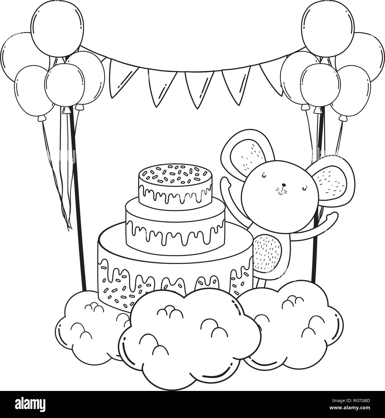 Mouse cake Stock Vector Images - Alamy