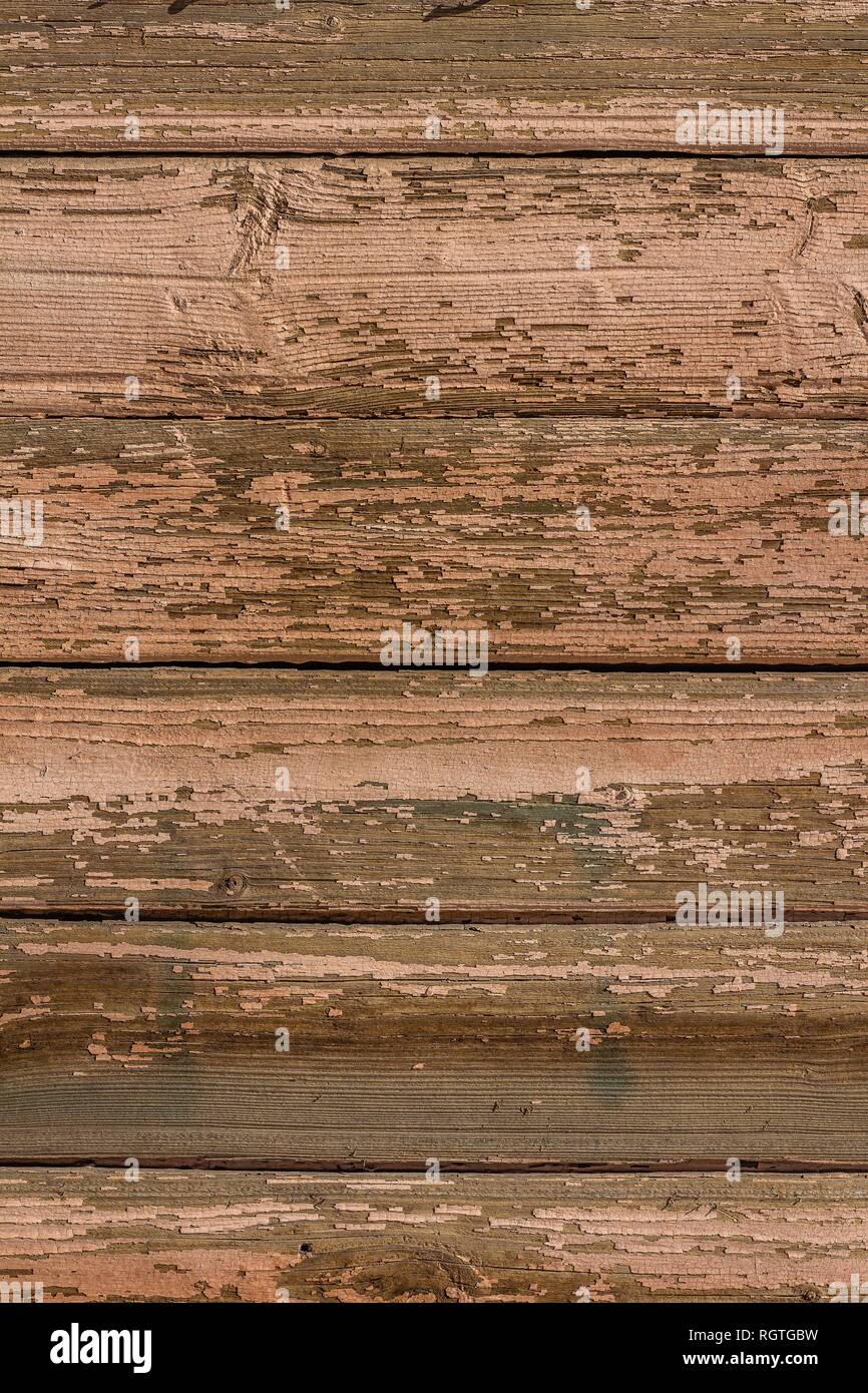 Texture of old wooden wall. Vintage boards of an old residential ...