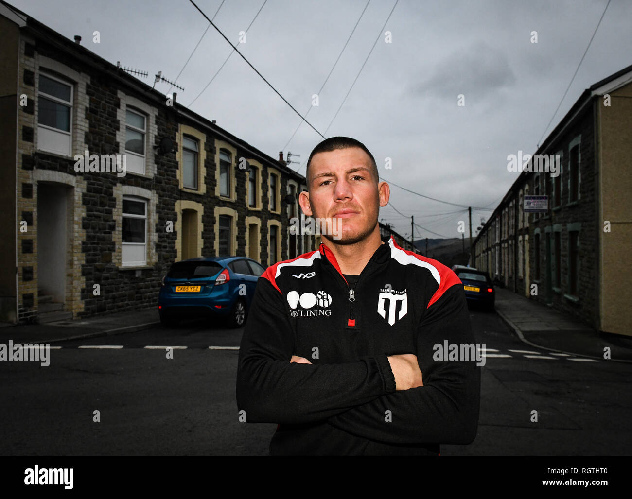 Welsh boxer, Liam Williams pictured in his home village of Clydach Vale ...