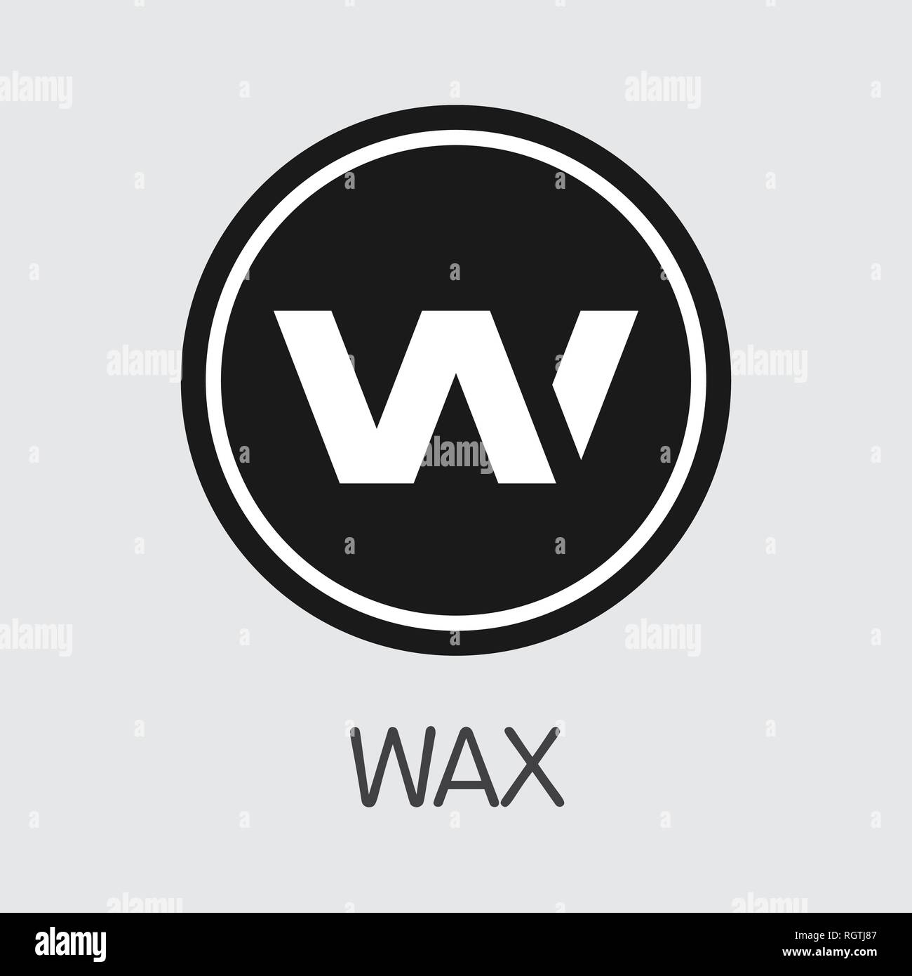 WAX - Wax. The Logo of Virtual Currency or Market Emblem Stock Vector ...