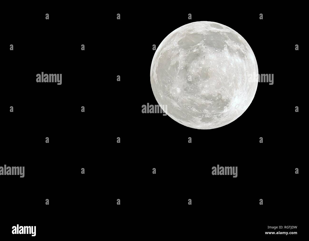 Big Full Moon on the dark night without stars Stock Photo - Alamy
