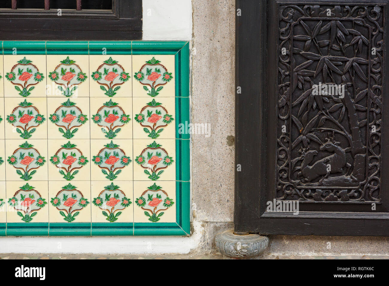 detail inside a cantonese Clan Associations in George Town, Penang ...