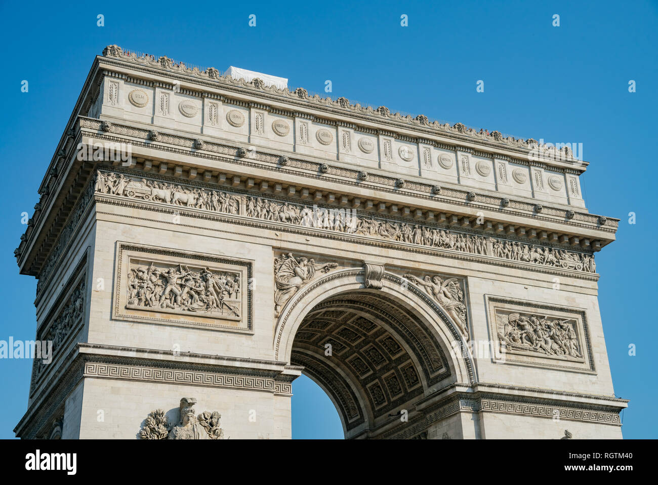 The famous Arc de Triomphe at Paris, France Stock Photo - Alamy
