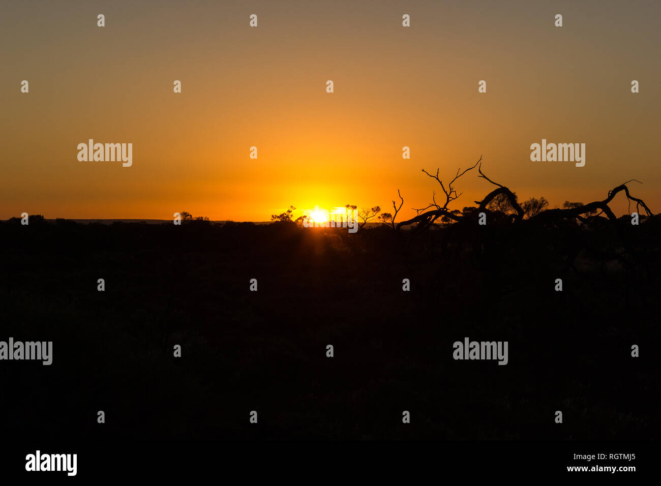 An amazing sunset in outback South Australia, Australia Stock Photo - Alamy