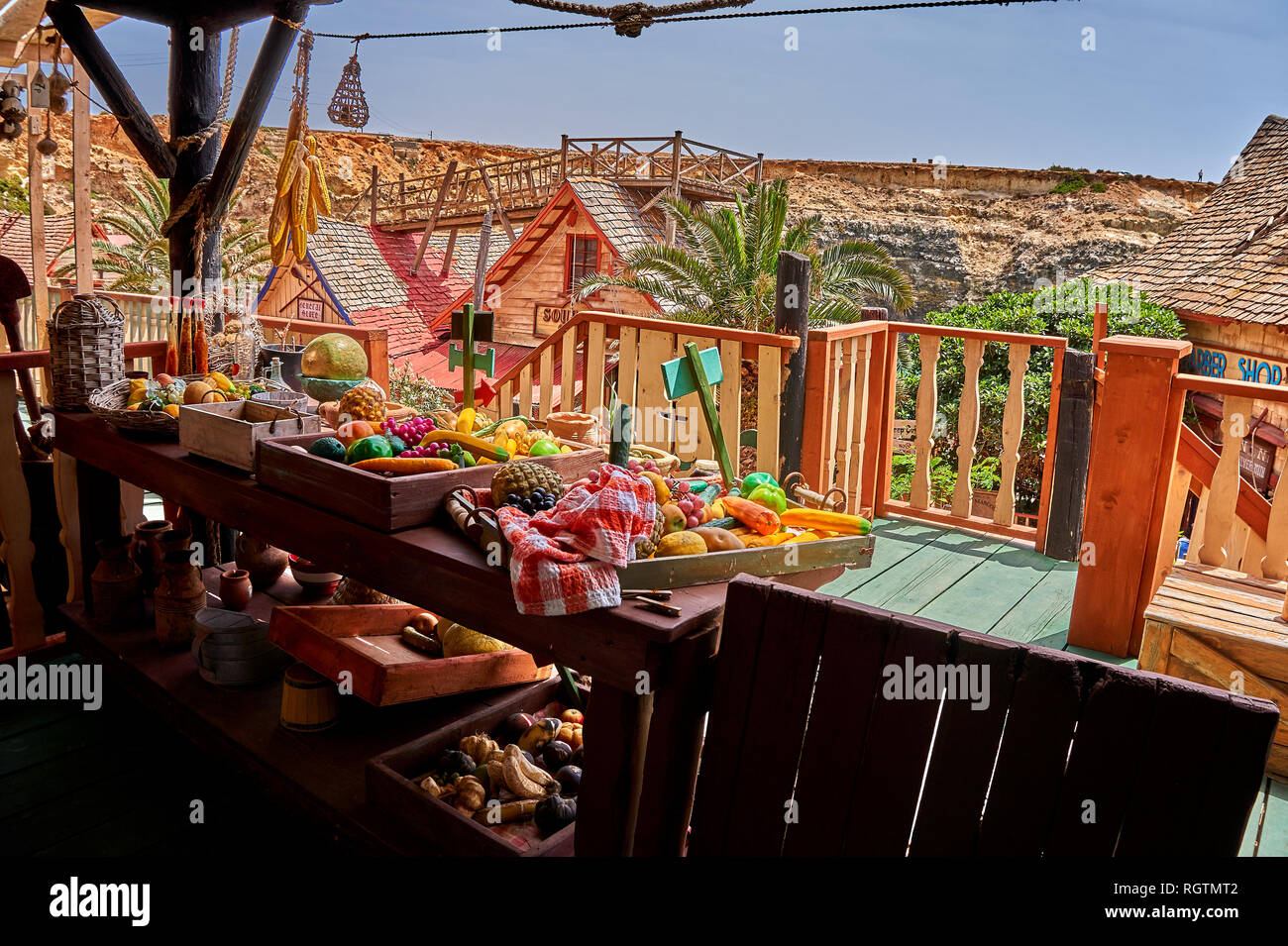 Colorful Popeye Village view. Popeye Village is the most popular ...