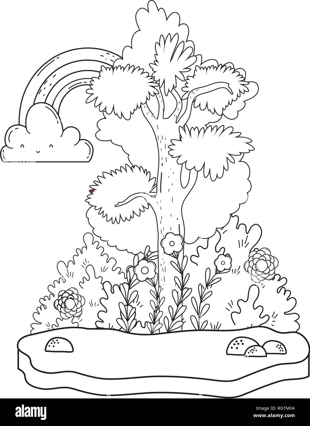 Rainbow land Stock Vector Images - Alamy