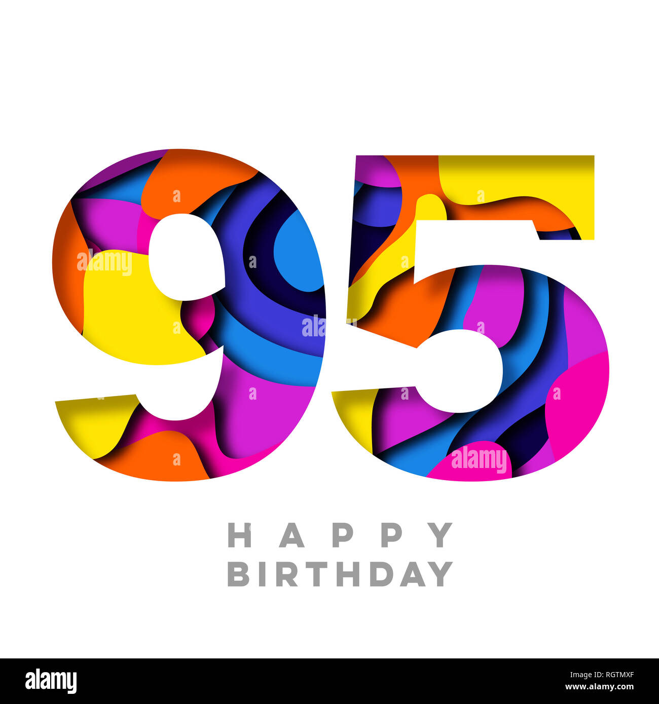 Happy 95th birthday Cut Out Stock Images & Pictures - Alamy