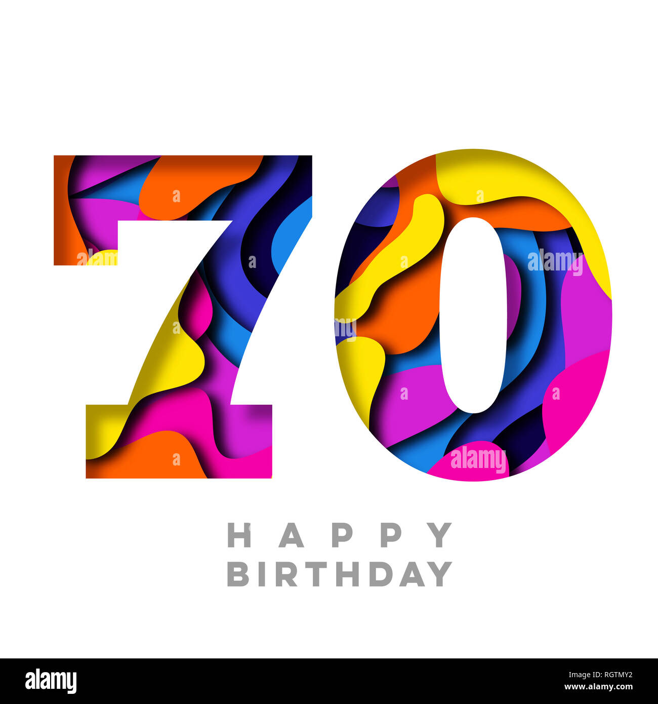 Happy 70th birthday Cut Out Stock Images & Pictures - Alamy