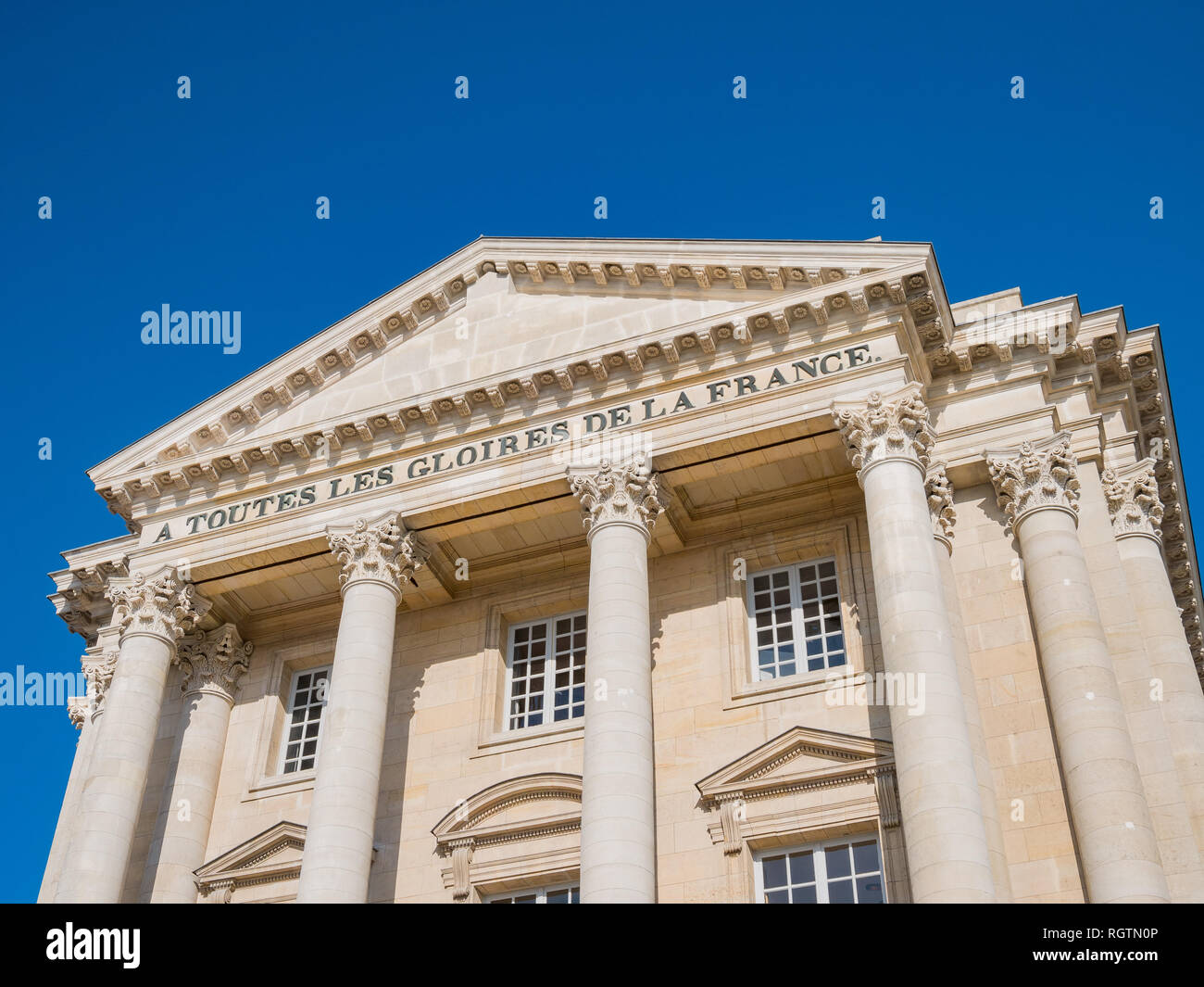 The entrance building of the famous Palace of Versailles at France ...