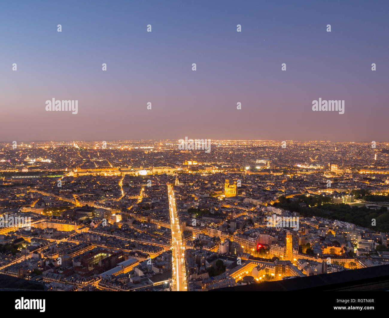 Night view of the famous Eiffel Tower at France Stock Photo - Alamy