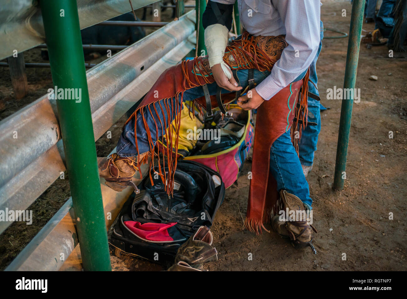 Professional rodeo cowboy Stock Photo - Alamy