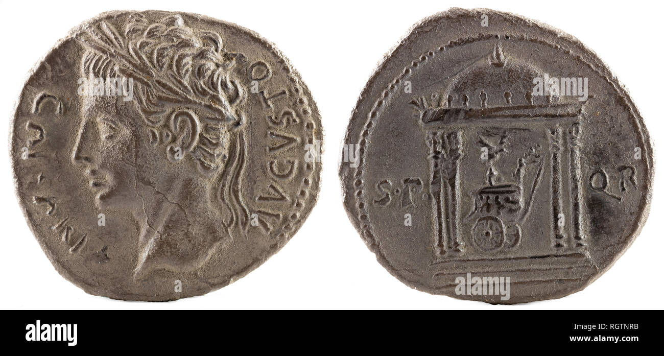Silver coin augustus hi-res stock photography and images - Alamy
