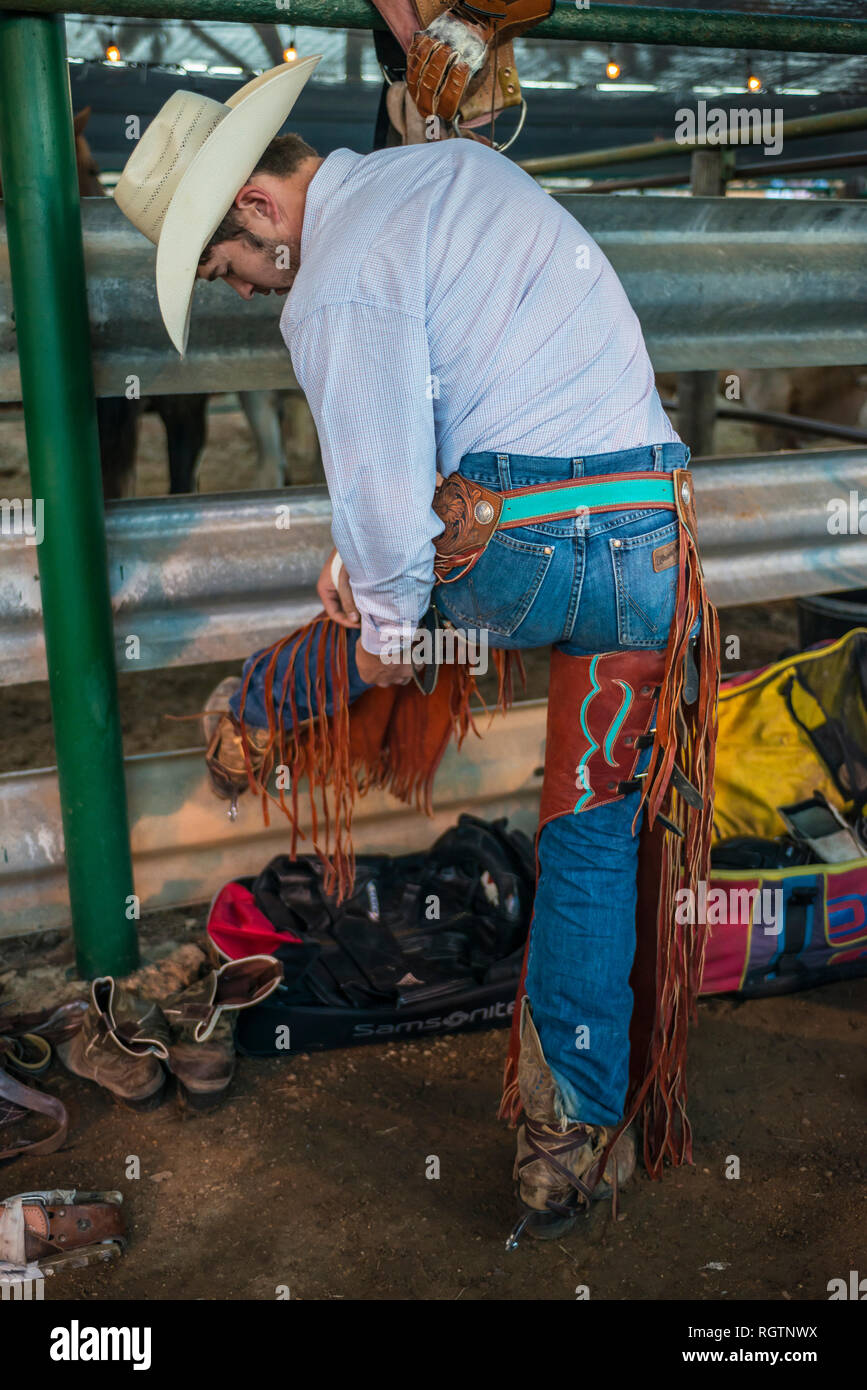 Professional rodeo cowboy Stock Photo - Alamy