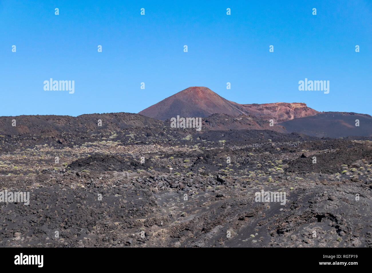 Volcanic landscape of La Palma Island, Canaries, looking north towards ...