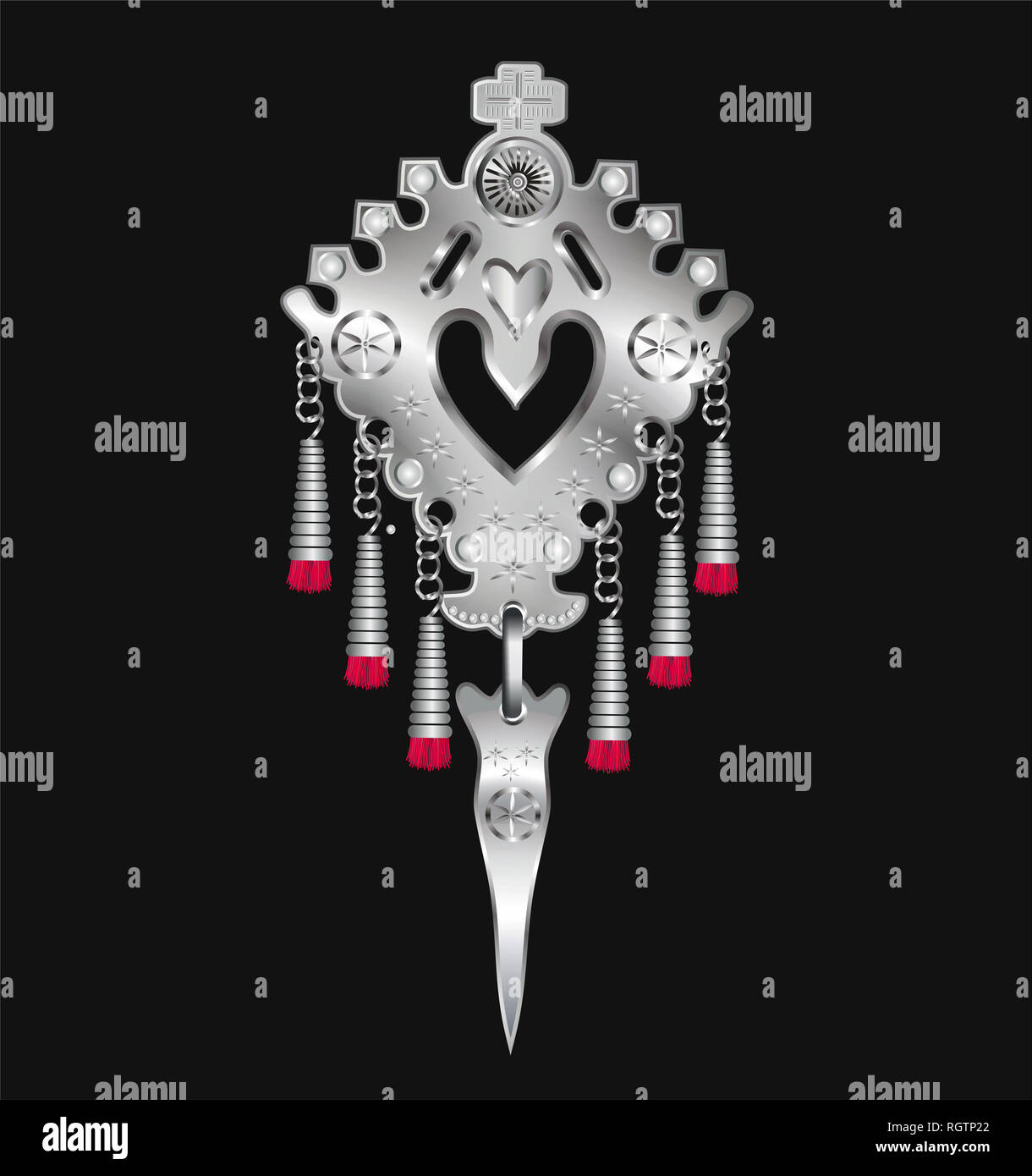 Polish Zakopane Highlanders Folk Parzenica Element Isolated on Solid ...