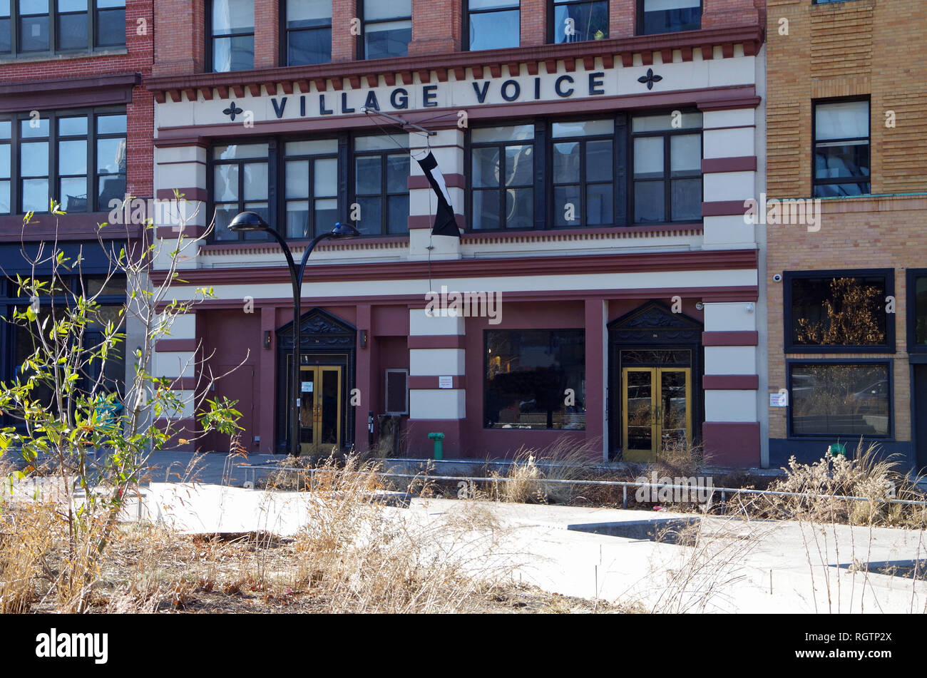 New York, NY, USA- January 26, 2019: The Village Voice Building in ...