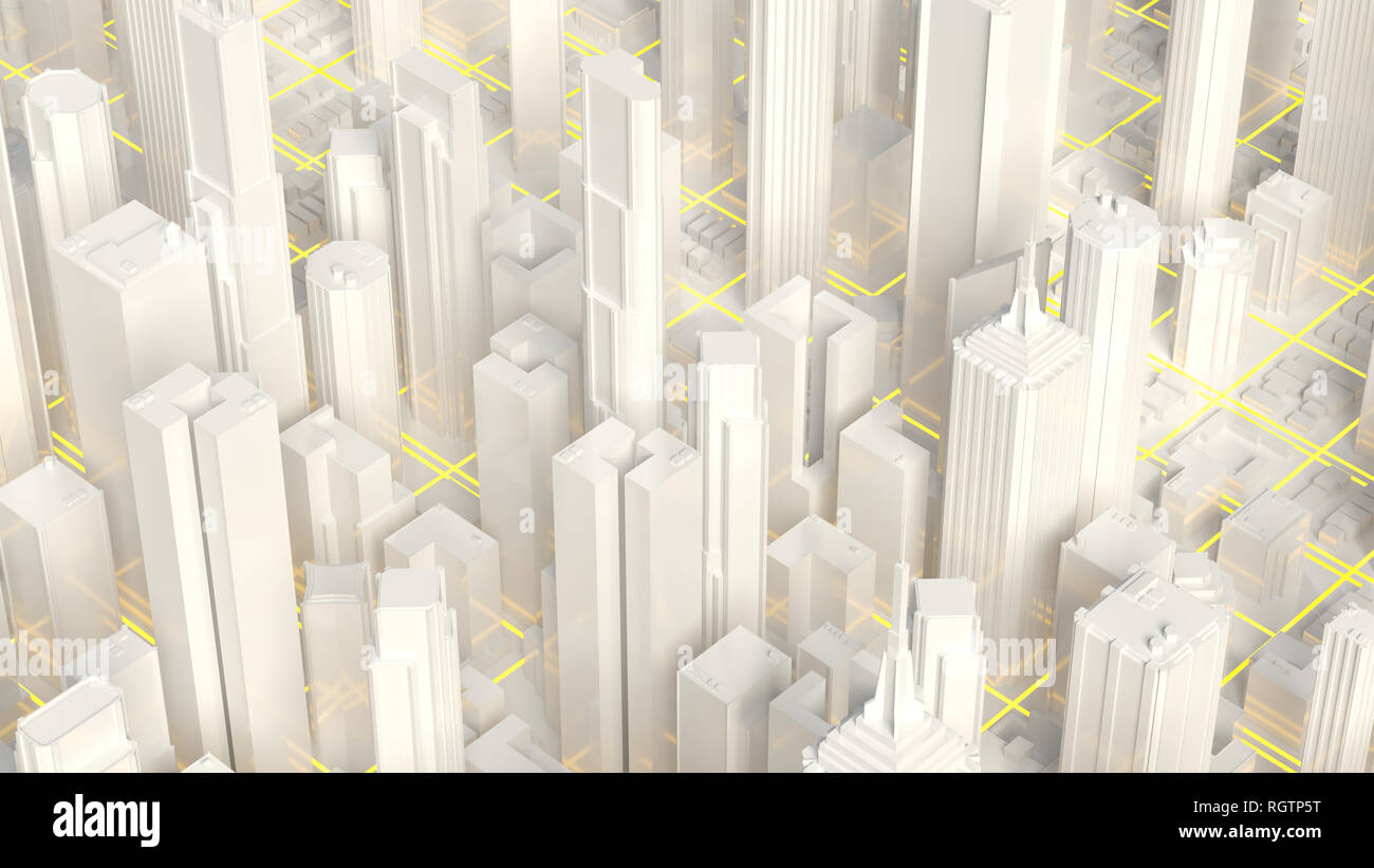Futuristic city skyline model hi-res stock photography and images - Alamy