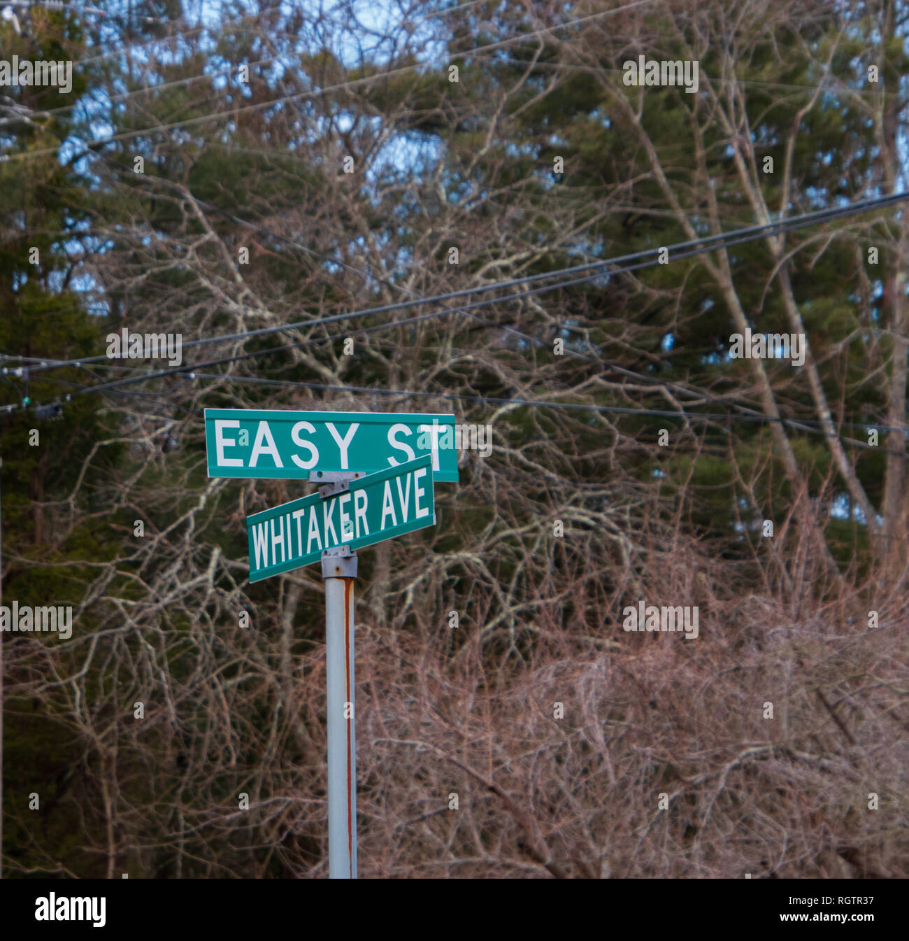Easy Street Sign High Resolution Stock Photography and Images - Alamy
