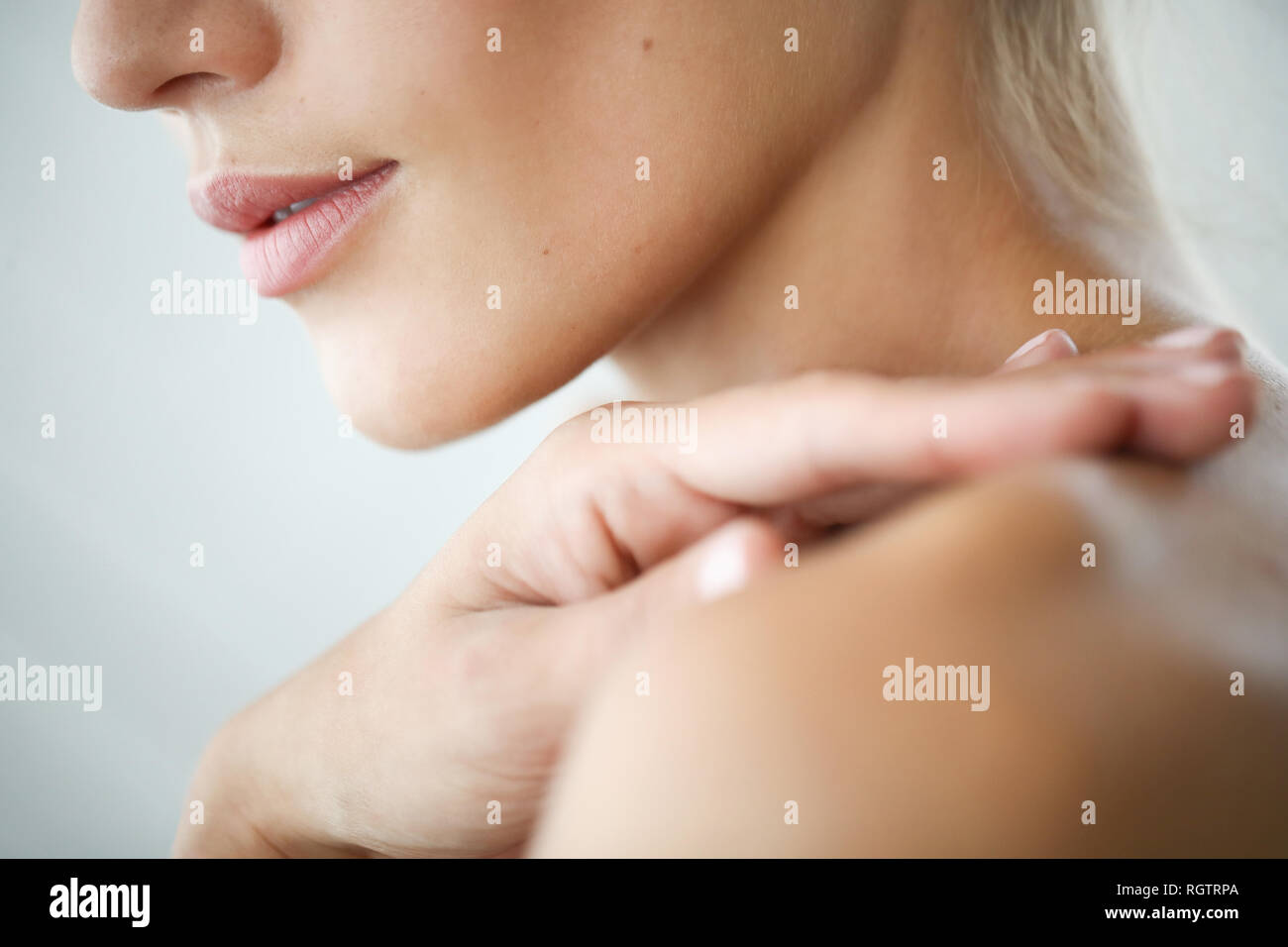 Beautiful woman in close-up Stock Photo - Alamy