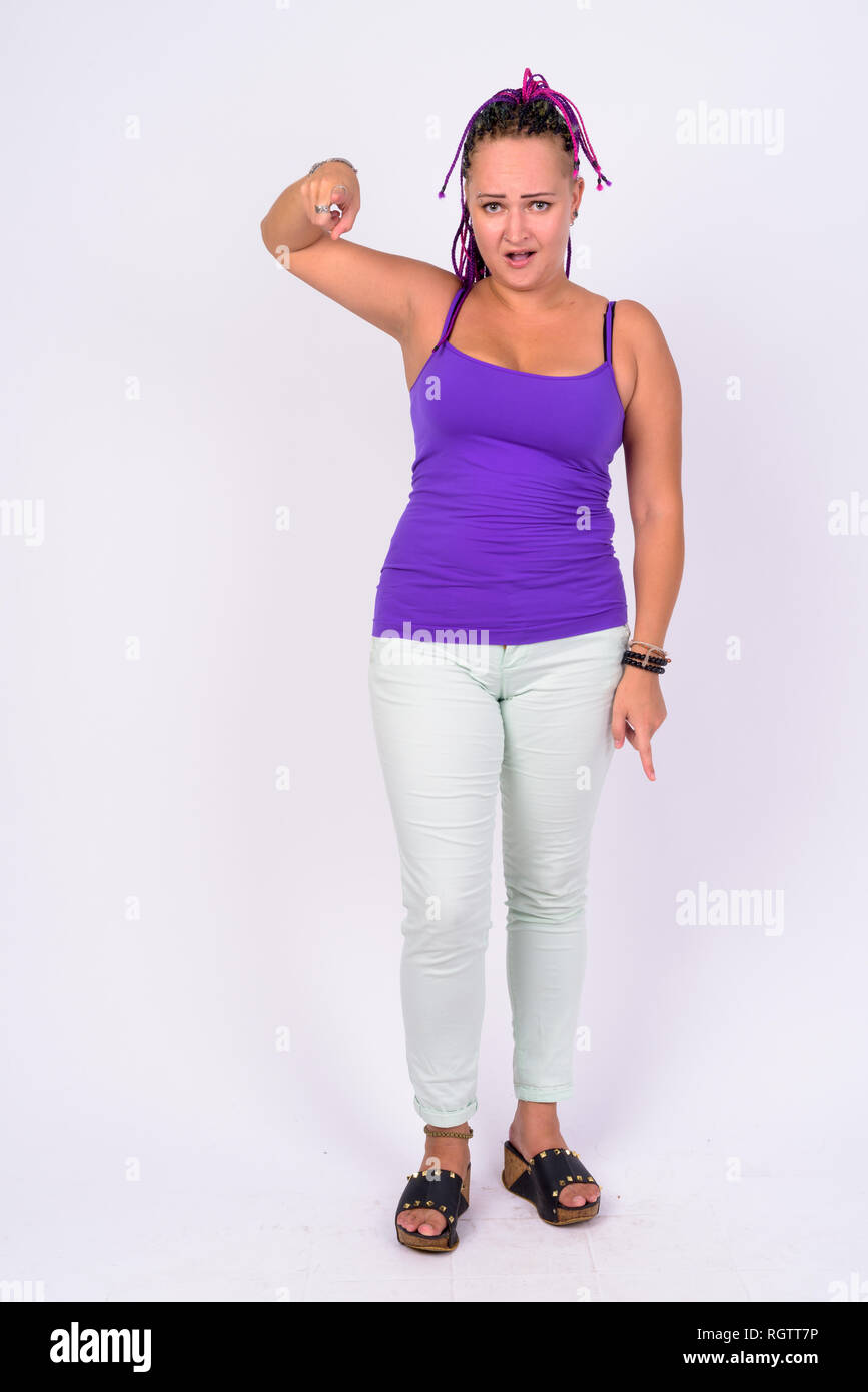 Angry woman full body pointing hi-res stock photography and images - Alamy