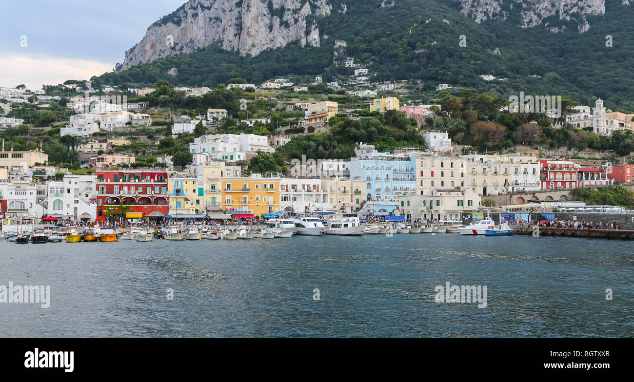 General view of Capri Island in Naples City, Italy Stock Photo - Alamy