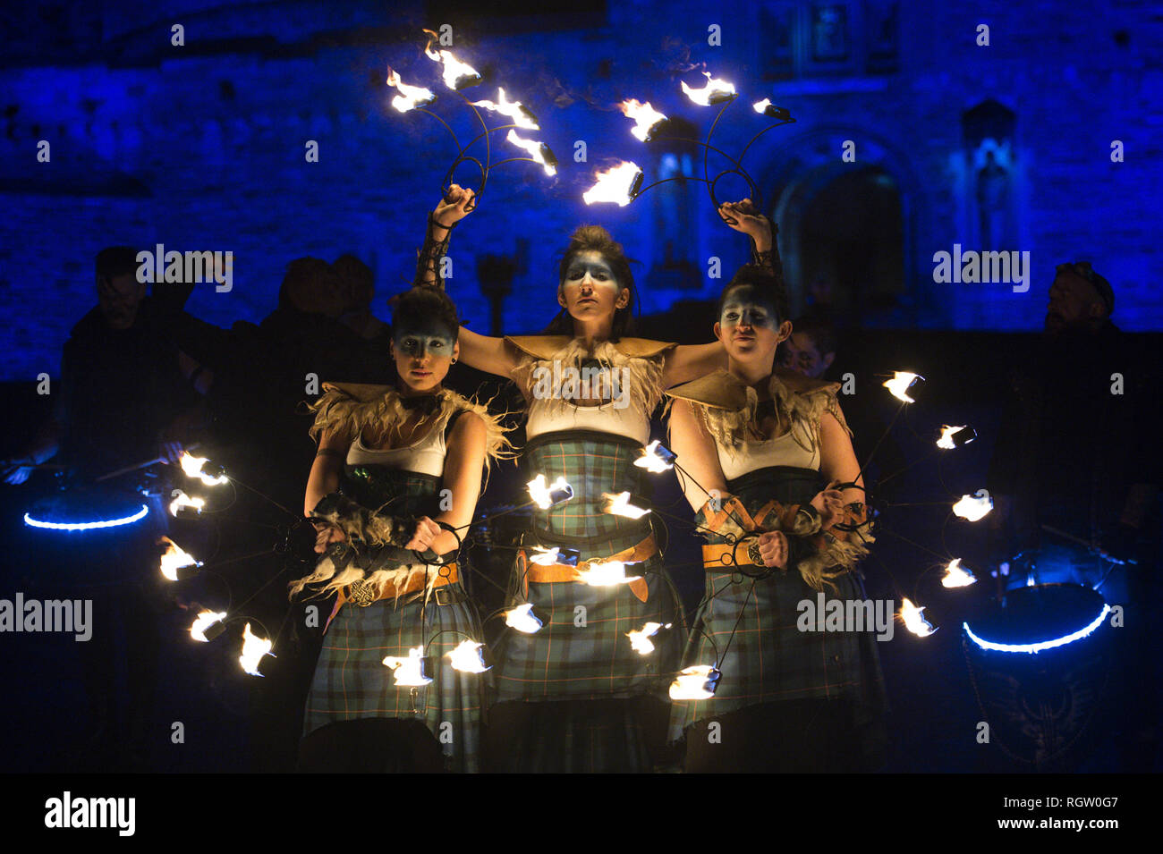 PyroCeltica who are to lead this years torchlight walk perform during a ...